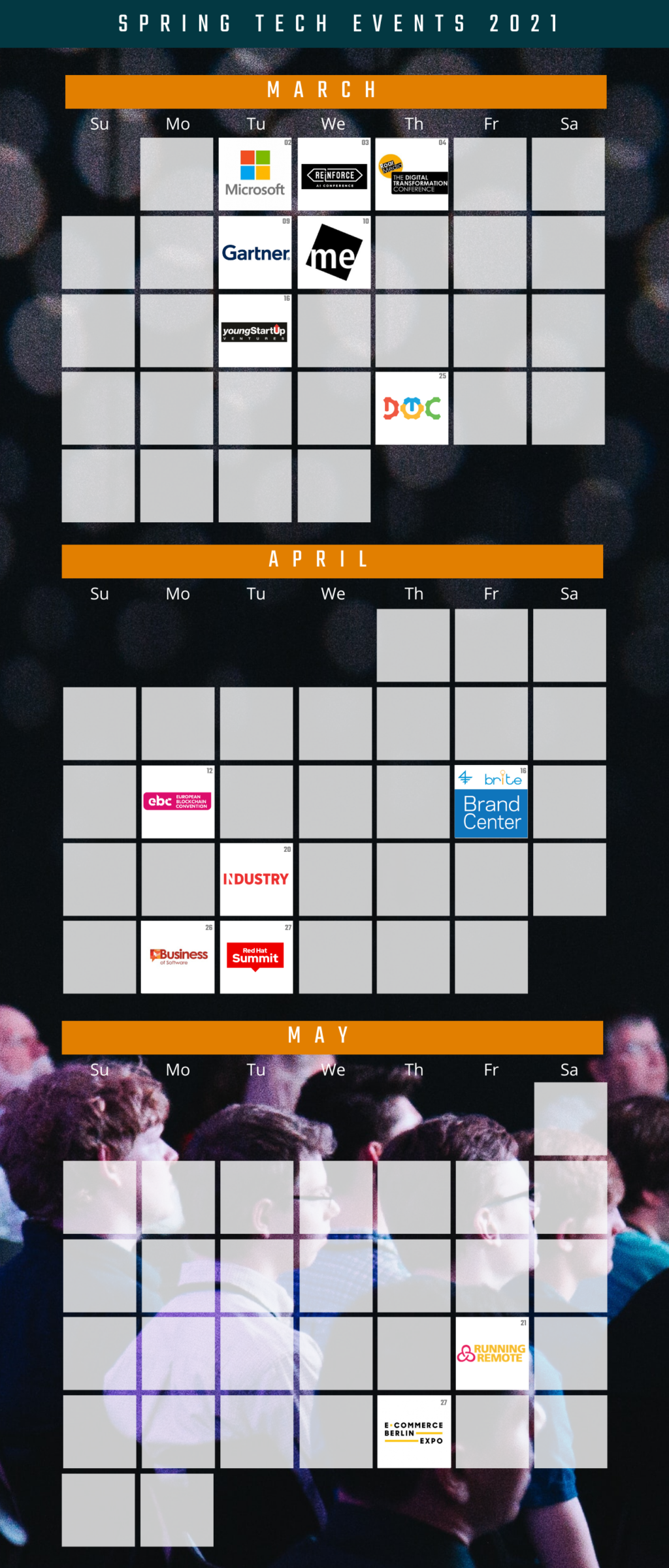 14 Tech Events and International Conferences for Spring 2021